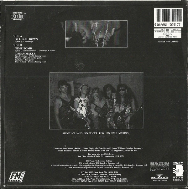 AOR Night Drive: Lisa Dominique - All Fall Down [EP] (1989)