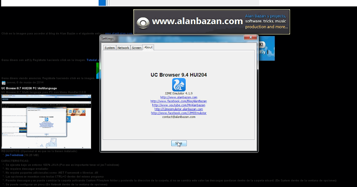 J2ME Emulator: UC Browser for PC v9.4 + HUI204 [Multilanguage]
