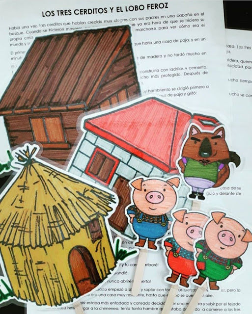 CUENTO, LOS TRES CERDITOS Y EL LOBO FEROZ
