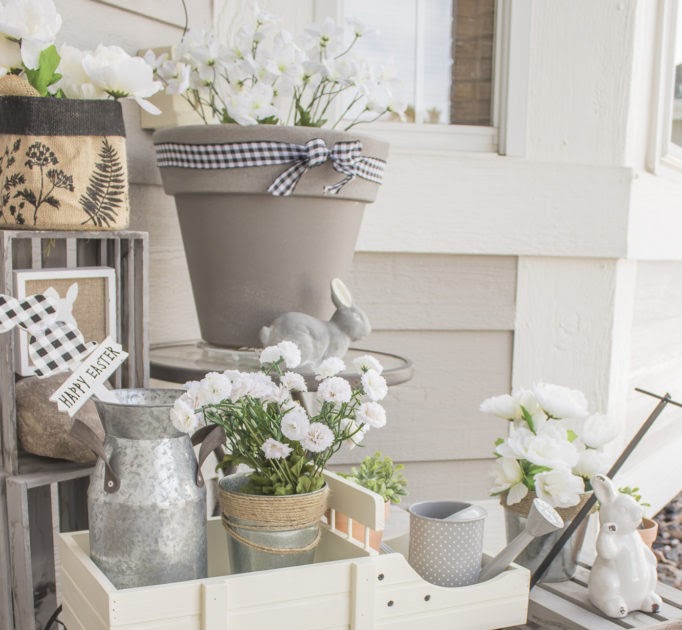 Refreshing Colorful Spring Front Porch and a Delicate Crust Caprese ...