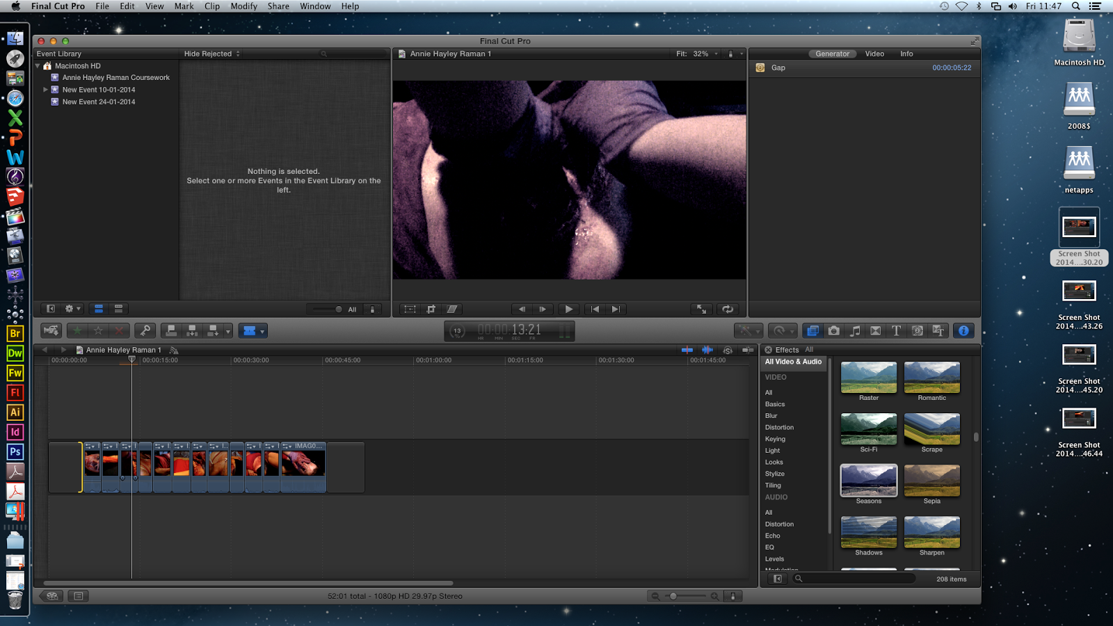 Annie, Hayley, Raman: Media Studies: Editing Flashbacks - Effects