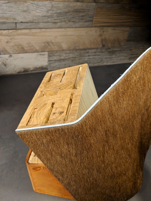 Leather Covered Knife Block