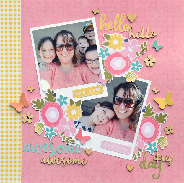 Scrapping With Christine March Stash Bash Using Wood Veneer Giveaway
