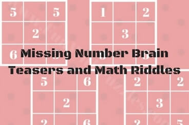 Missing Number Puzzles | Picture Math Riddles for Middle School