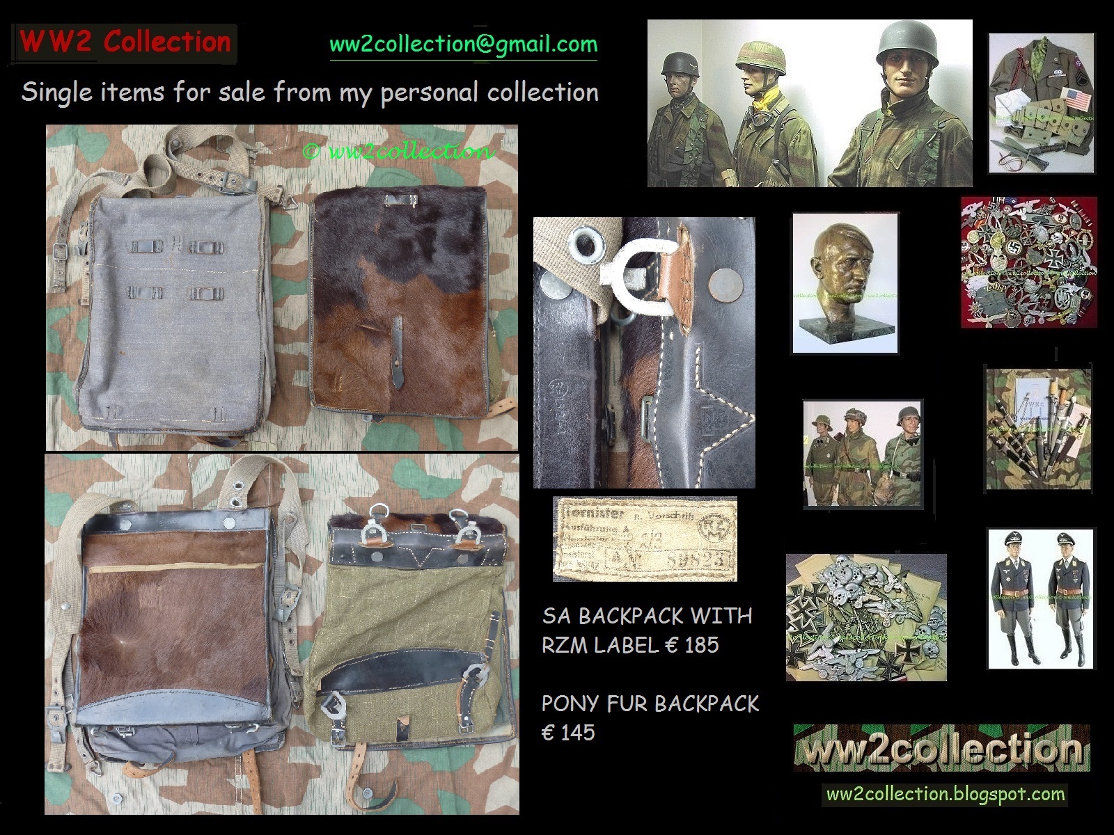 WW2 Collection Price List of my Private Collection Liquidation: German ...