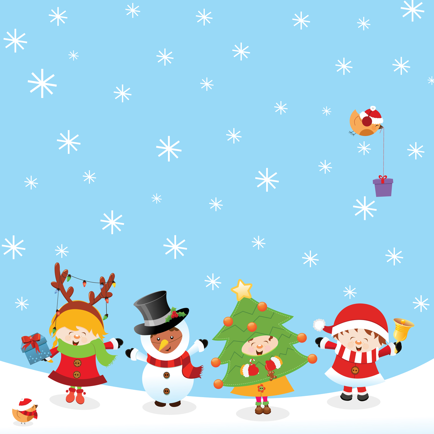 Banco de Imágenes Gratis: 20 ilustraciones de Navidad con y sin ...