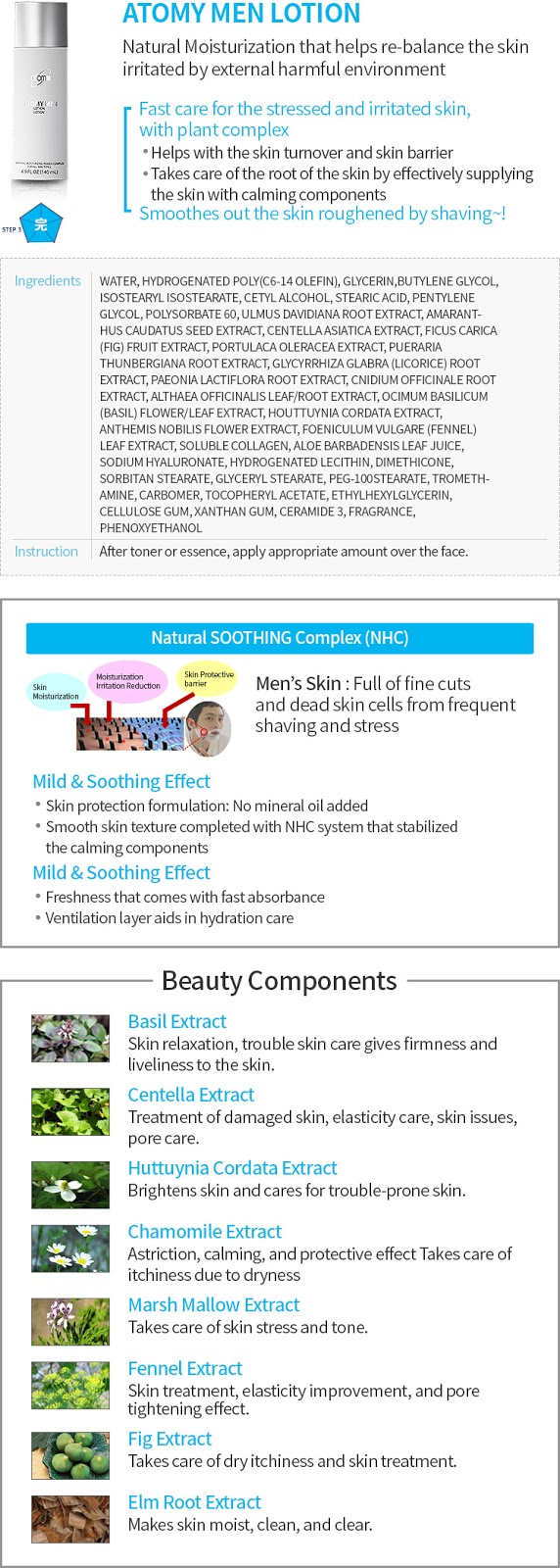 Atomy men: Atomy men. natural non chemical. made in South Korea