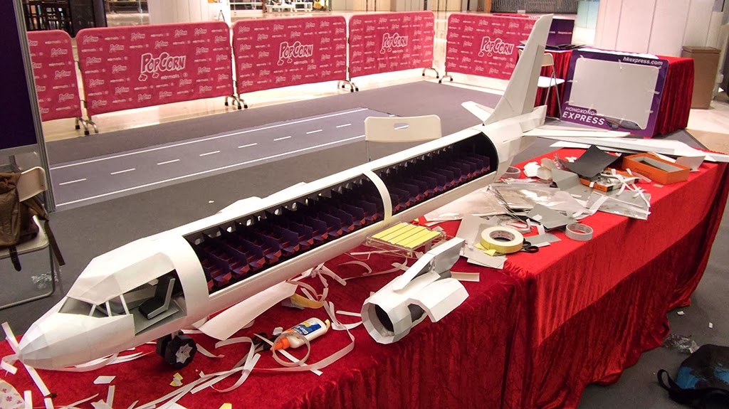 Kade Chan Origami Blog 香港摺紙工作室 (日誌): Airbus A320 papercraft @ PopCorn ...