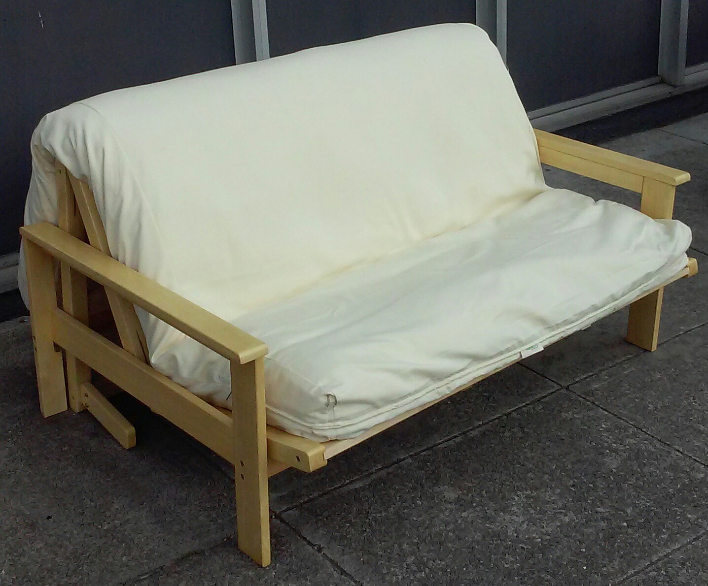 UHURU FURNITURE & COLLECTIBLES: SOLD #27771 Full-Sized Cream Futon ...