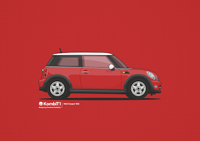 KombiT1: Mini Cooper R56 Vector flat design