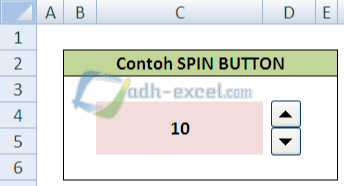 Fungsi dan Cara Membuat Spin Button Dalam Excel - ADH-EXCEL.COM Tutorial