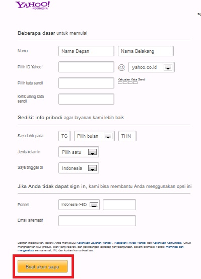 Cara Membuat Akun Email Baru di Yahoo - Dika AW