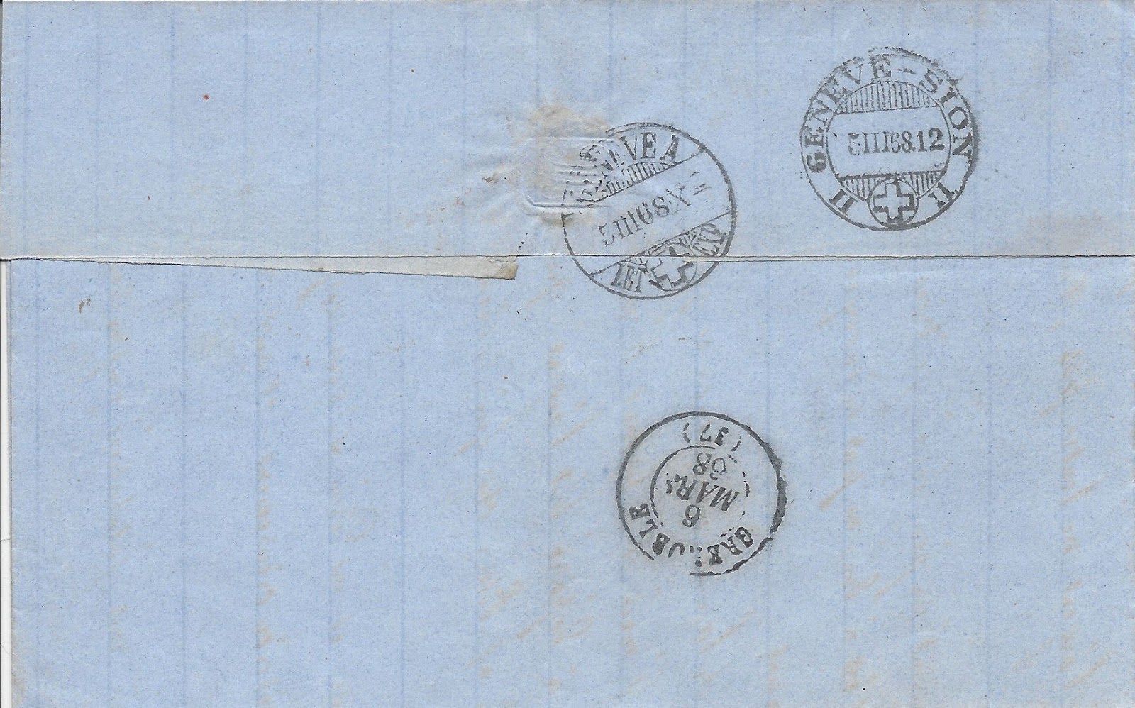 GFF Postal History: Letter Mail : Switzerland and France