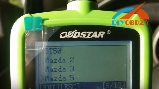 (Guide) OBDSTAR F100 Ford / Mazda programme clé programme Mazda S5 clé ...