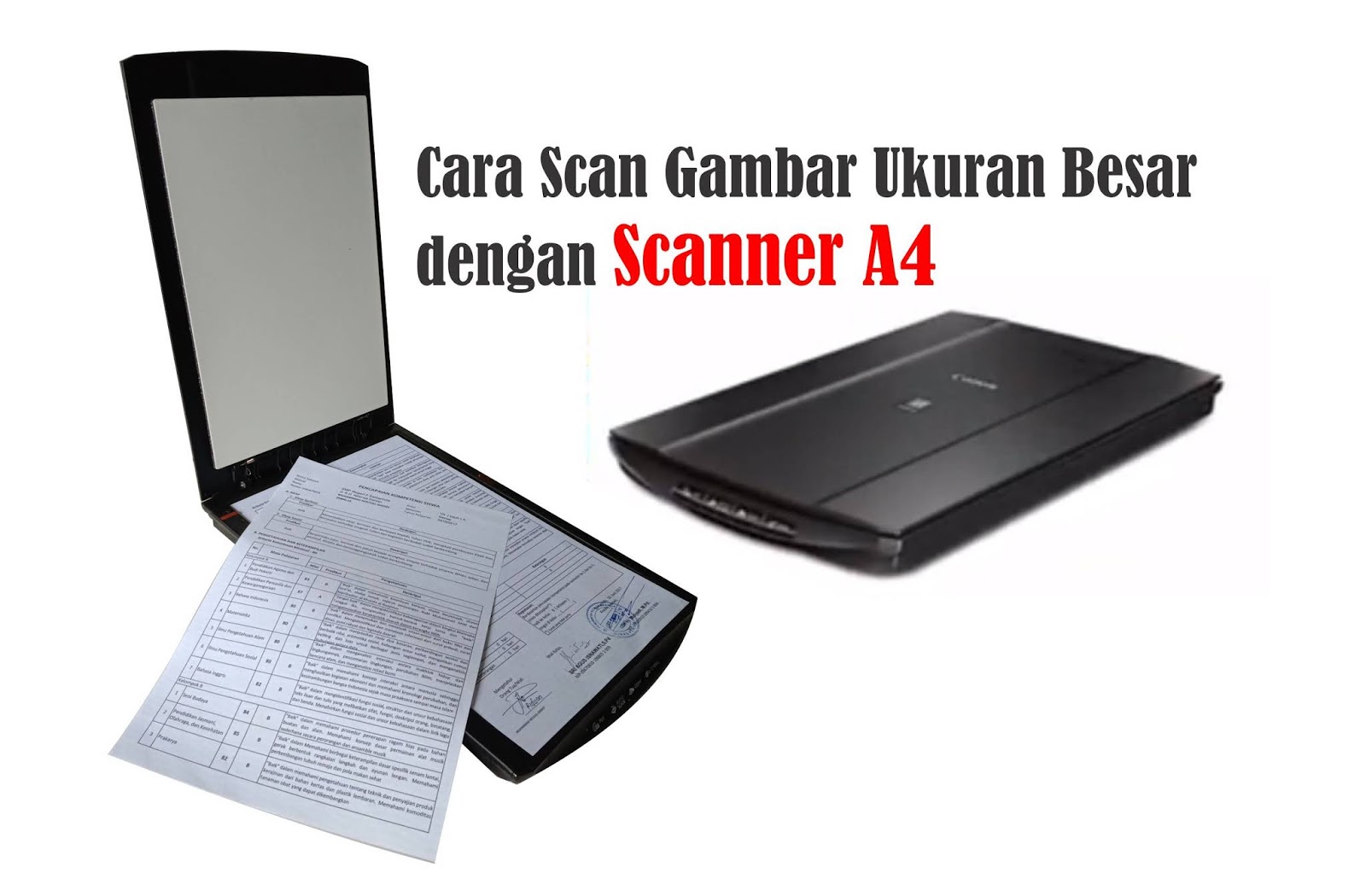 Cara Scan Gambar Ukuran Besar di Scanner A4 dengan Photoshop ...