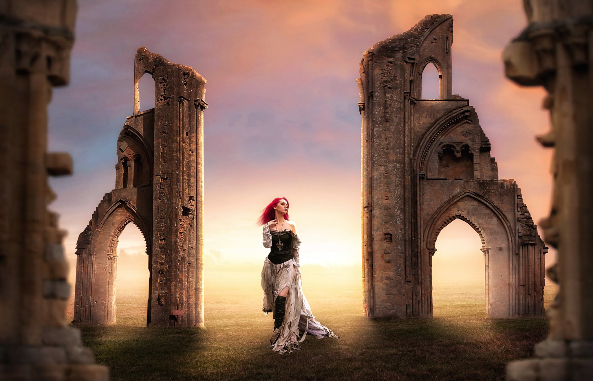 Visual art tutorials: The princess in the ruined palace Photoshop ...