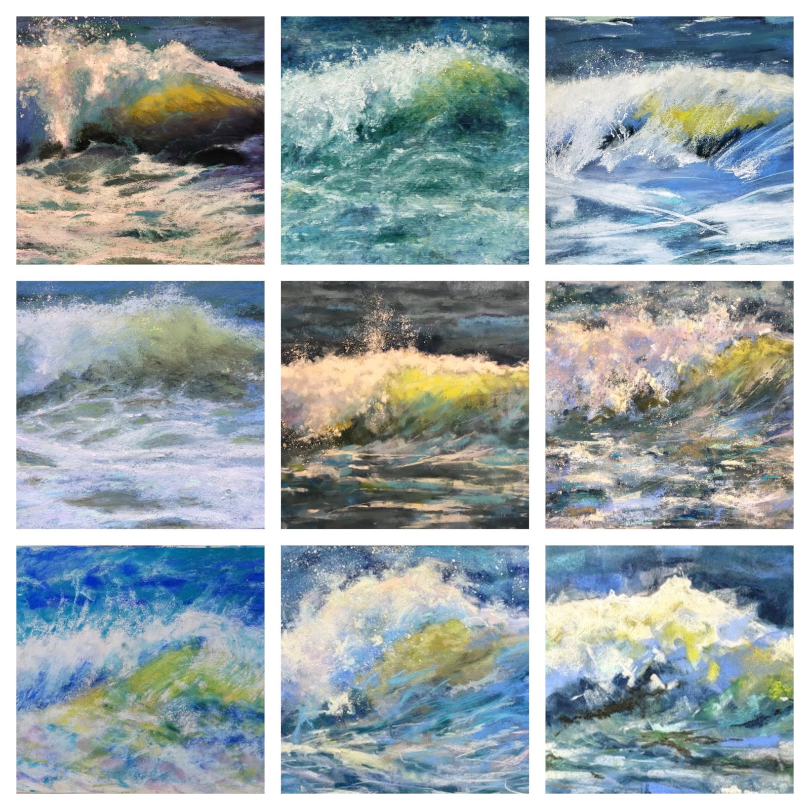 Painting My World: Impressive Wave Paintings in Pastel