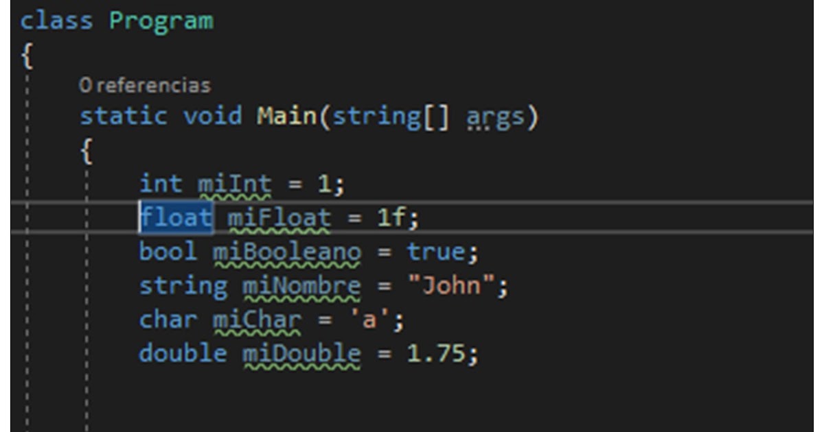 Los tipos básicos de Variables en C# - Sé de programacion