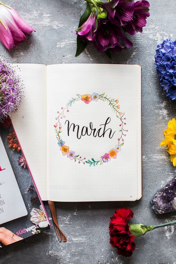 BULLET JOURNAL: Ideias de Capas MARÇO - BLOG ALINE RIBEIRO