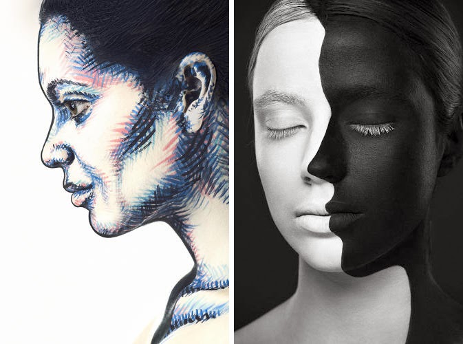 2D or not 2D: Amazing Face Paintings by Valeriya Kutsan