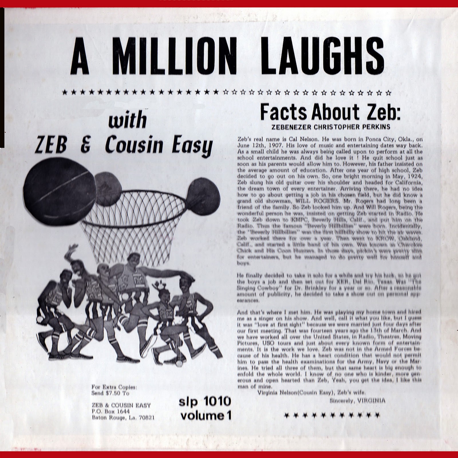 Vintage Stand-up Comedy: Zeb & Cousin Easy - A Million Laughs With Zeb ...