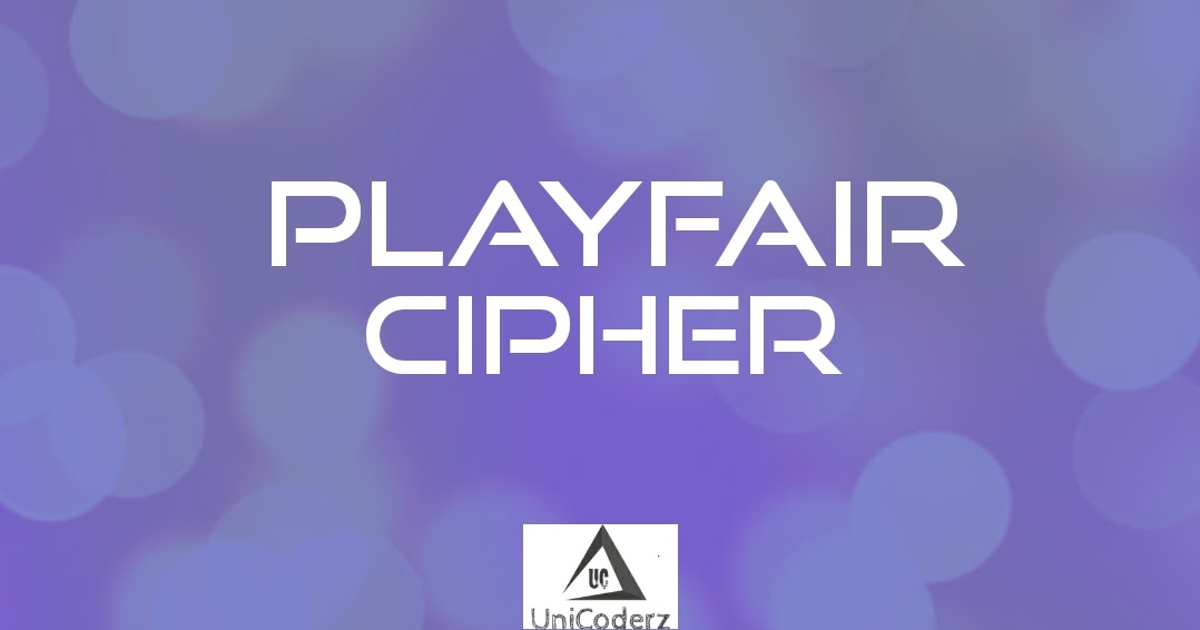 PLAYFAIR CIPHER in C
