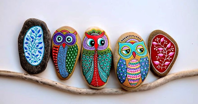 painted pebbles design ideas ~ crafts and arts ideas