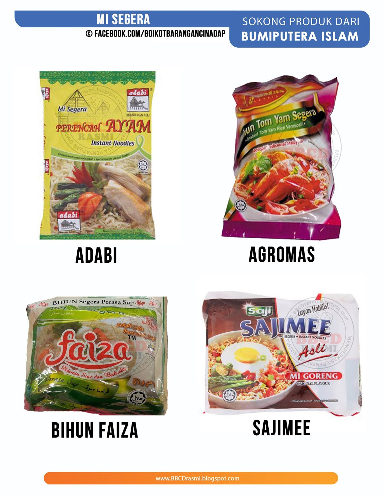 BLOG Boikot Barangan Cina Dap: SOKONG Mee Segera Melayu,BOIKOT Mee PAMA