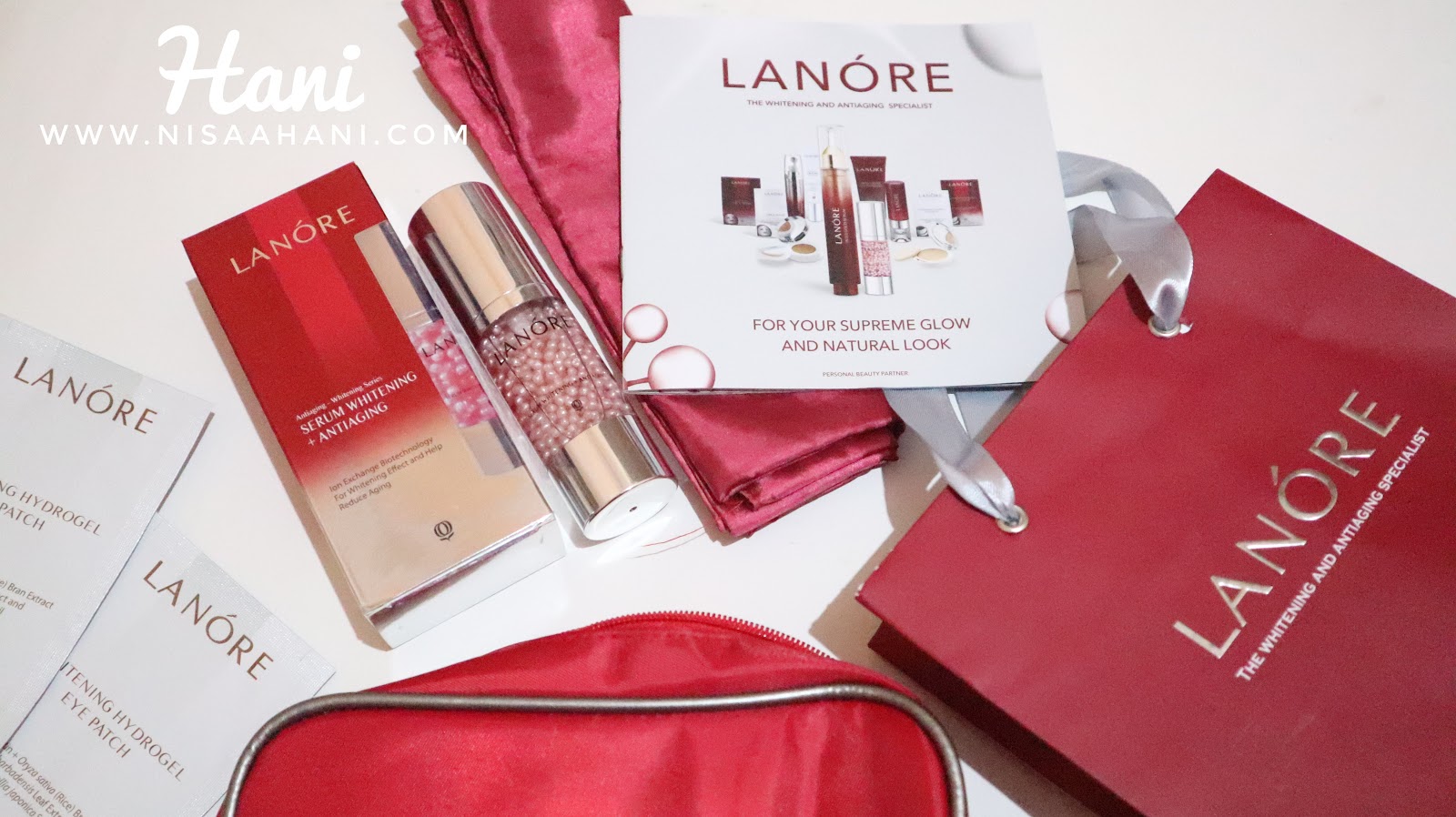 Lanore Serum Whitening & Anti Aging dan Lanore Whitening Hydrogel Eye ...