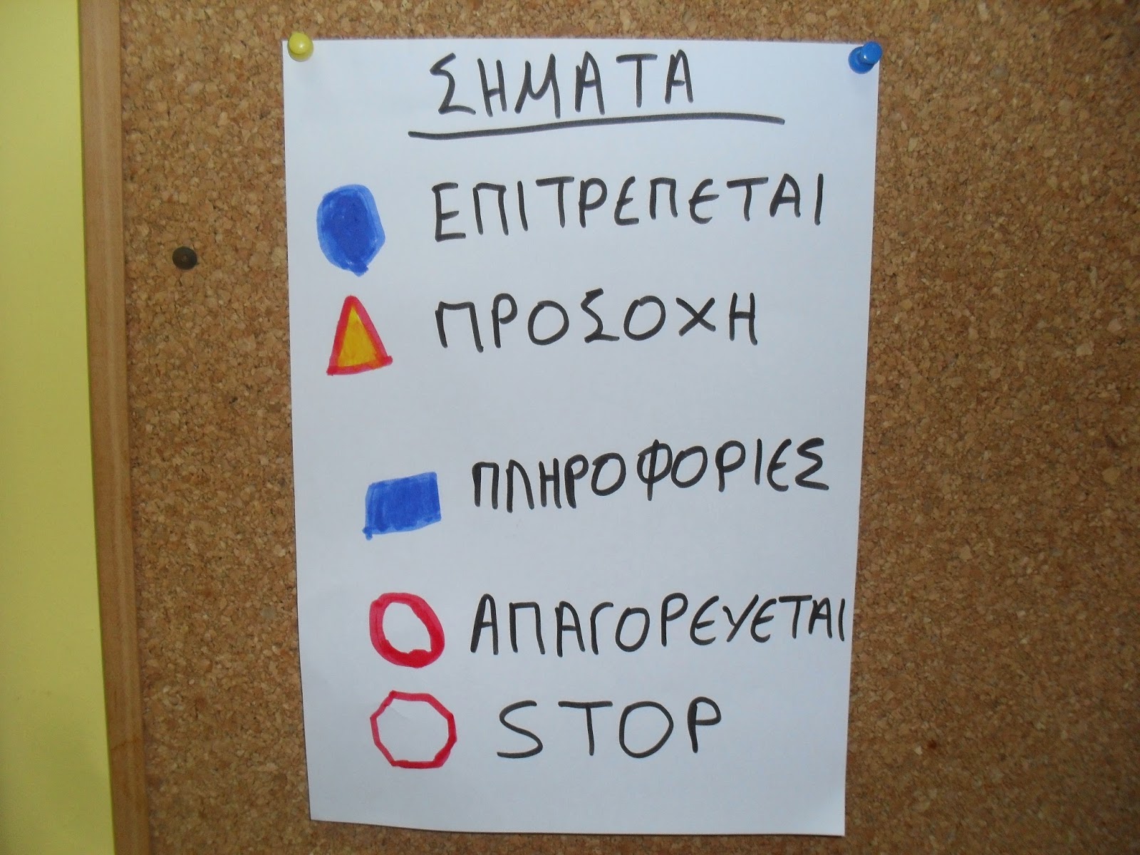 Καλημέρα Νηπιαγωγείο: ΣΗΜΑΤΑ ΠΑΝΤΟΥ....