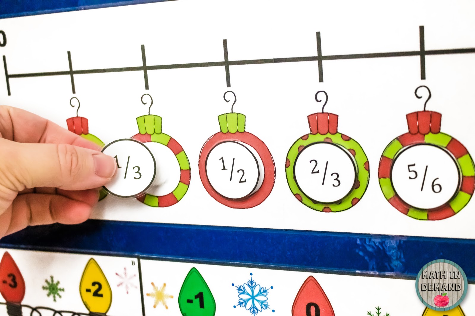 The Number Line Interactive Poster Board (Christmas Edition)