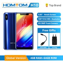 HOMTOM H10 Notch Screen 4GB 64GB Mobile Phone Android 8.1 Face ID 4G 5. ...