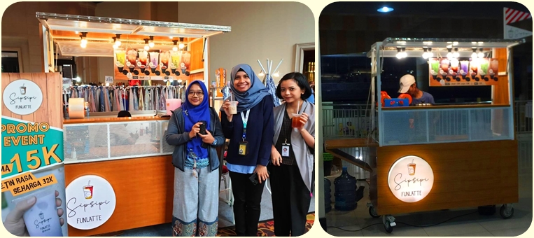 Booth Minuman - Desain Gerobak Minuman -Gerobak Thai Tea | Gerobak Unik ...