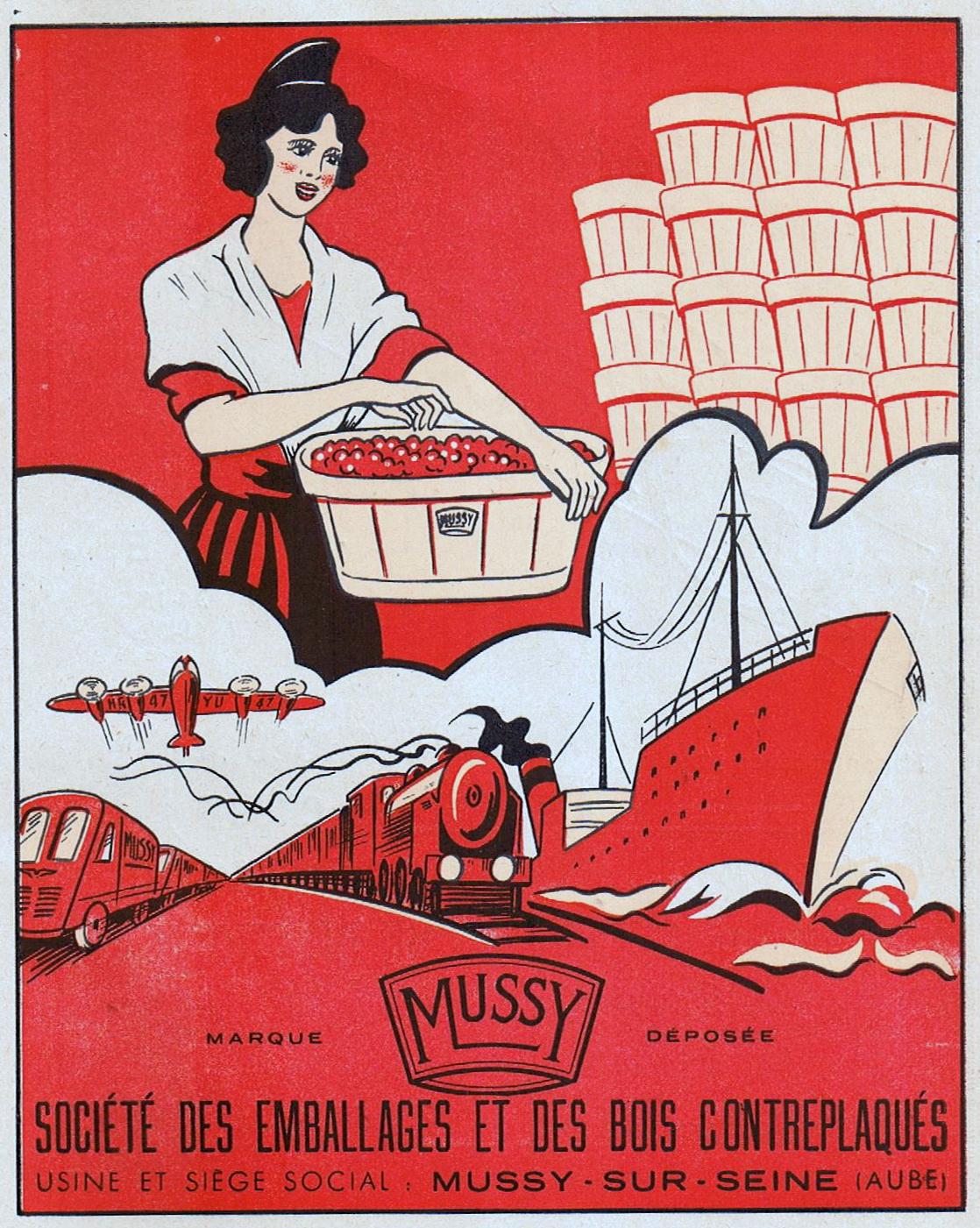 * Bonneterie: MUSSY Société des Emballages et des Bois Contreplaqués, 1947