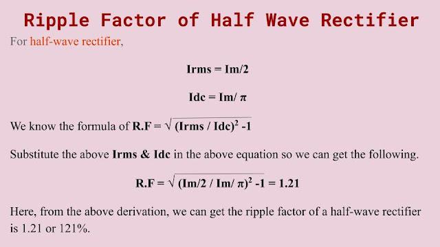 DrMBJ's Blog of Physics: Ripple factor of rectifiers