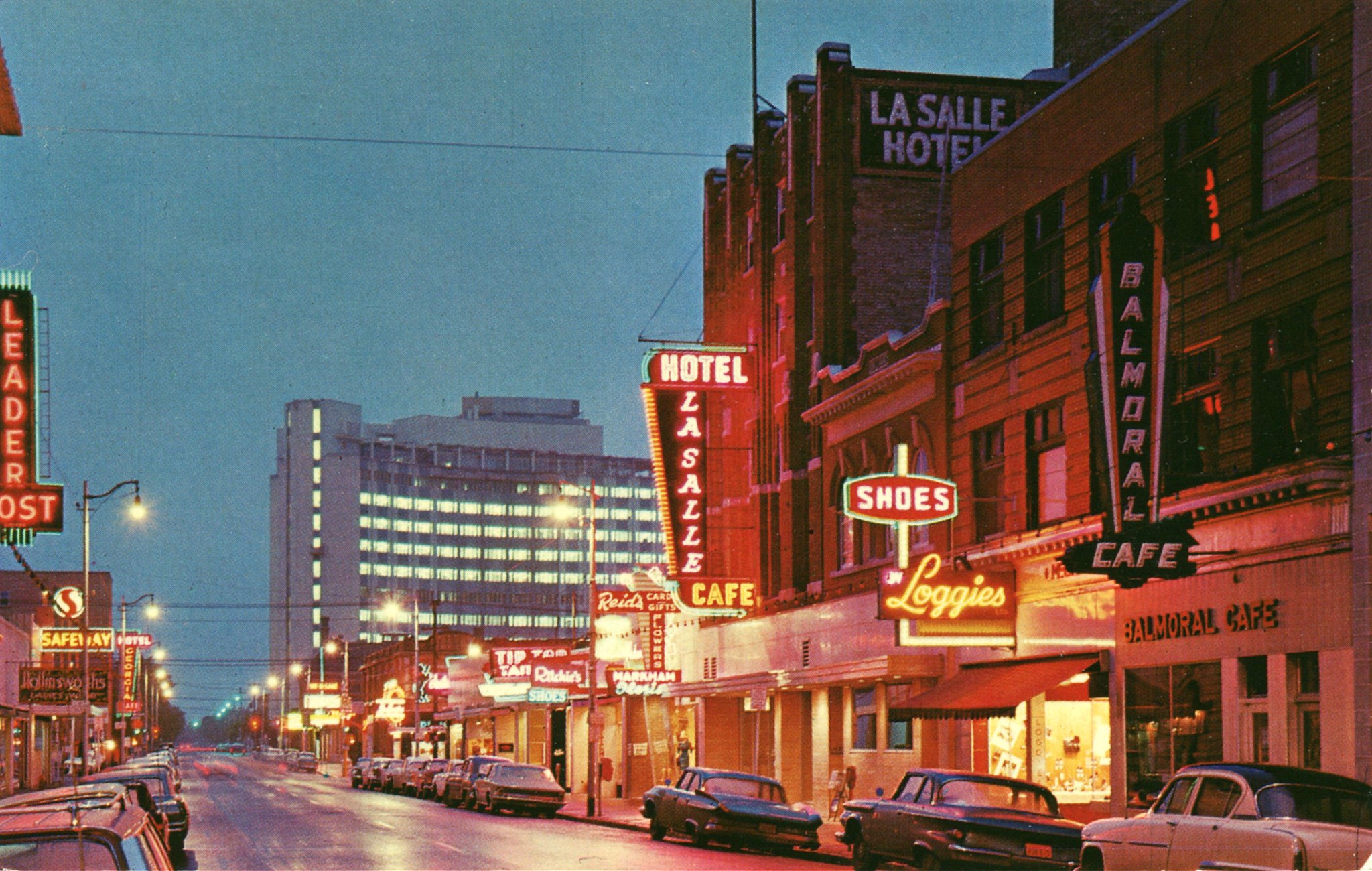 40 Stunning Real Photo Postcards Captured Street Scenes at Night in the ...