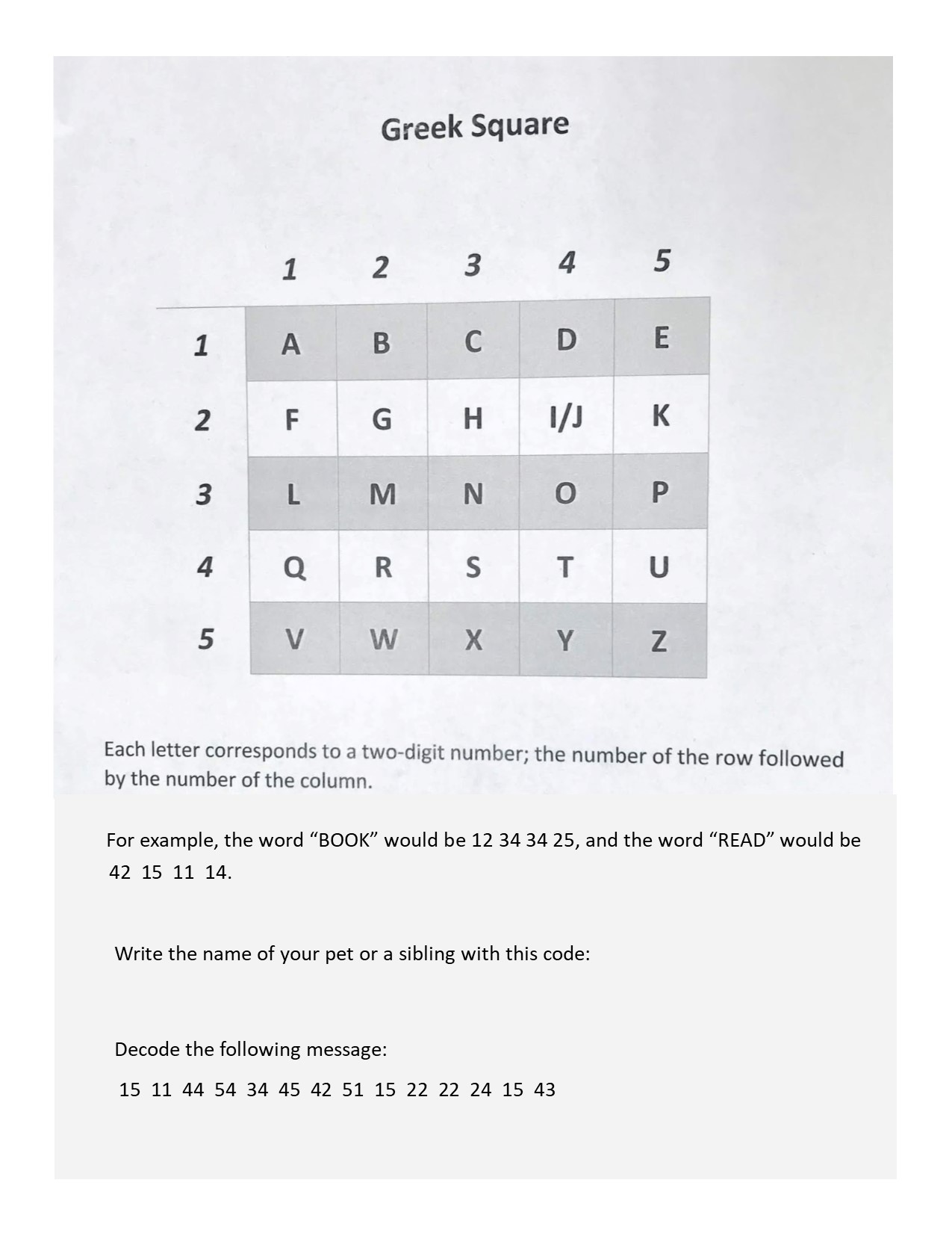 Adventures In Storytime (and Beyond): Cryptography - Hybrid STEM Program