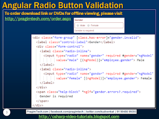 Sql server, .net and c# video tutorial: Angular radio button validation ...