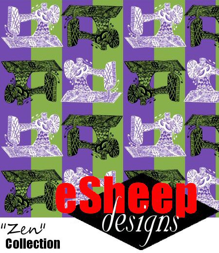 eSheep Designs: Sewing Machine Zen: Evolution of a Fabric Design