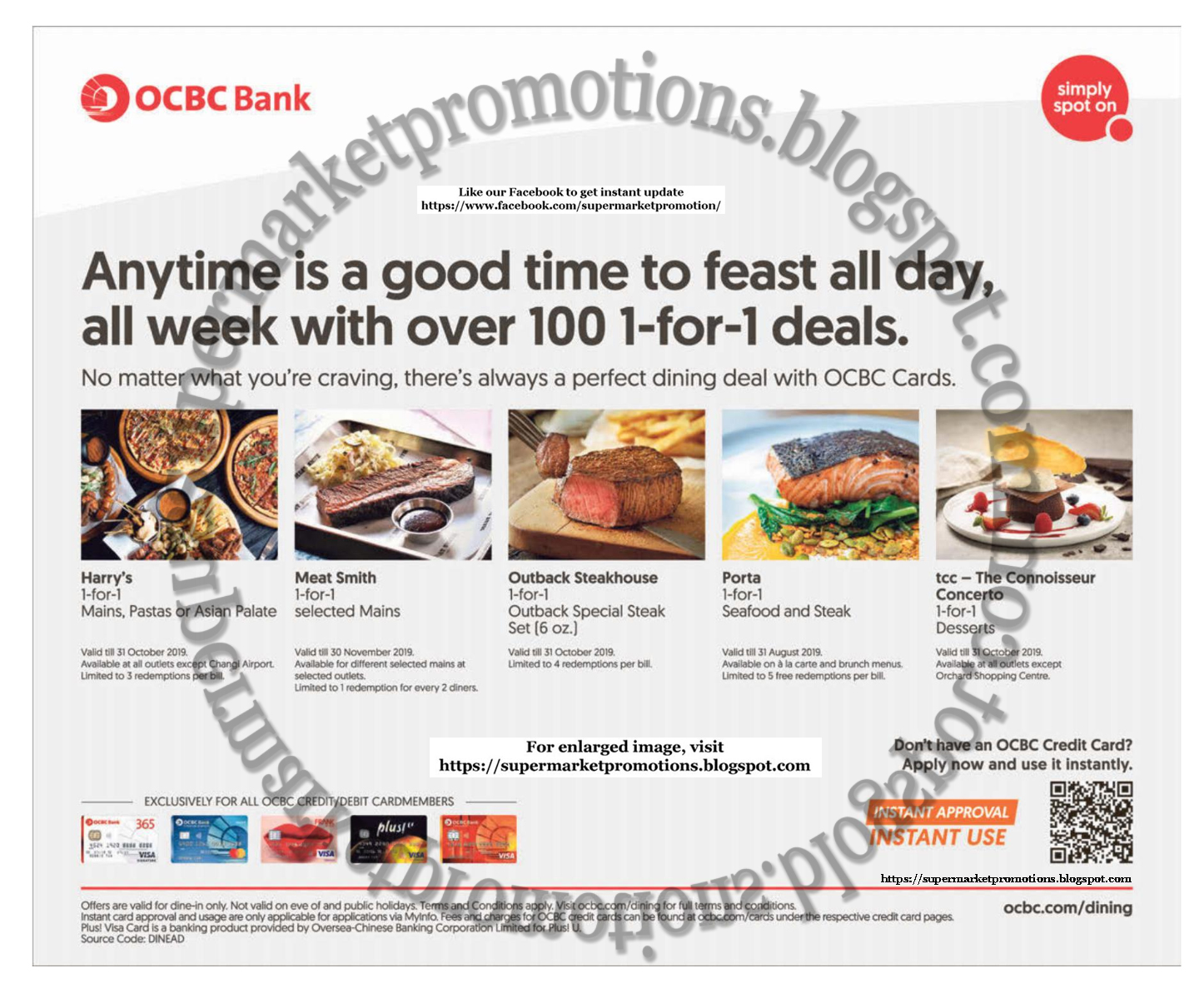 OCBC Bank Dining Deals 01 August 2019 ~ Supermarket Promotions