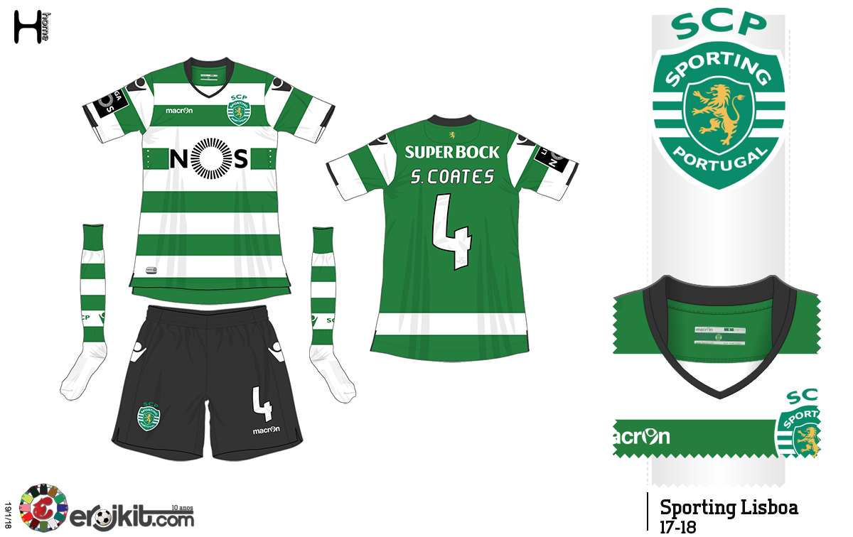 Kit Design, by eroj: 2017-18 Sporting Lisboa Home