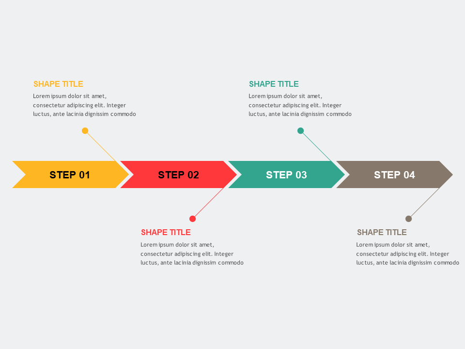 Horizontal Speed Process PowerPoint Templates - PowerPoint Free
