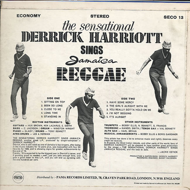 Rasta Reggae Music: Derrick Harriott - Sings Jamaica Reggae