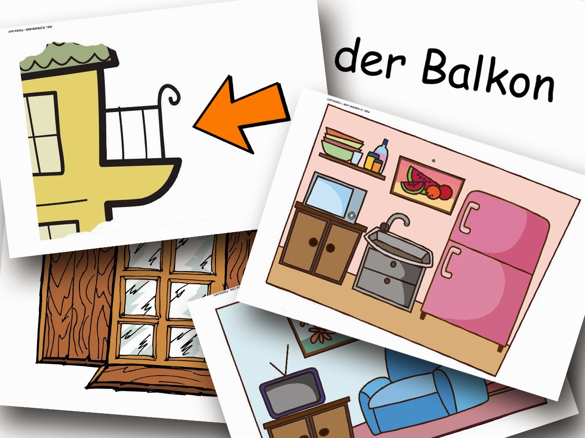 Grundschule Arbeitsblätter: Bildkarten Unser Haus - DaZ Material für ...