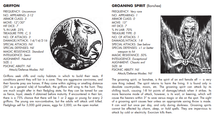 Methods & Madness: Monster statblocks - how good is AD&D?