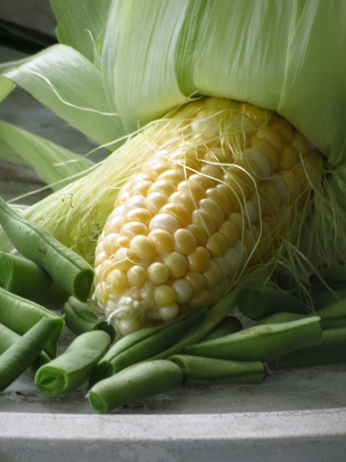 A Girl, A Granny & A Goal: Fresh Creamed Corn