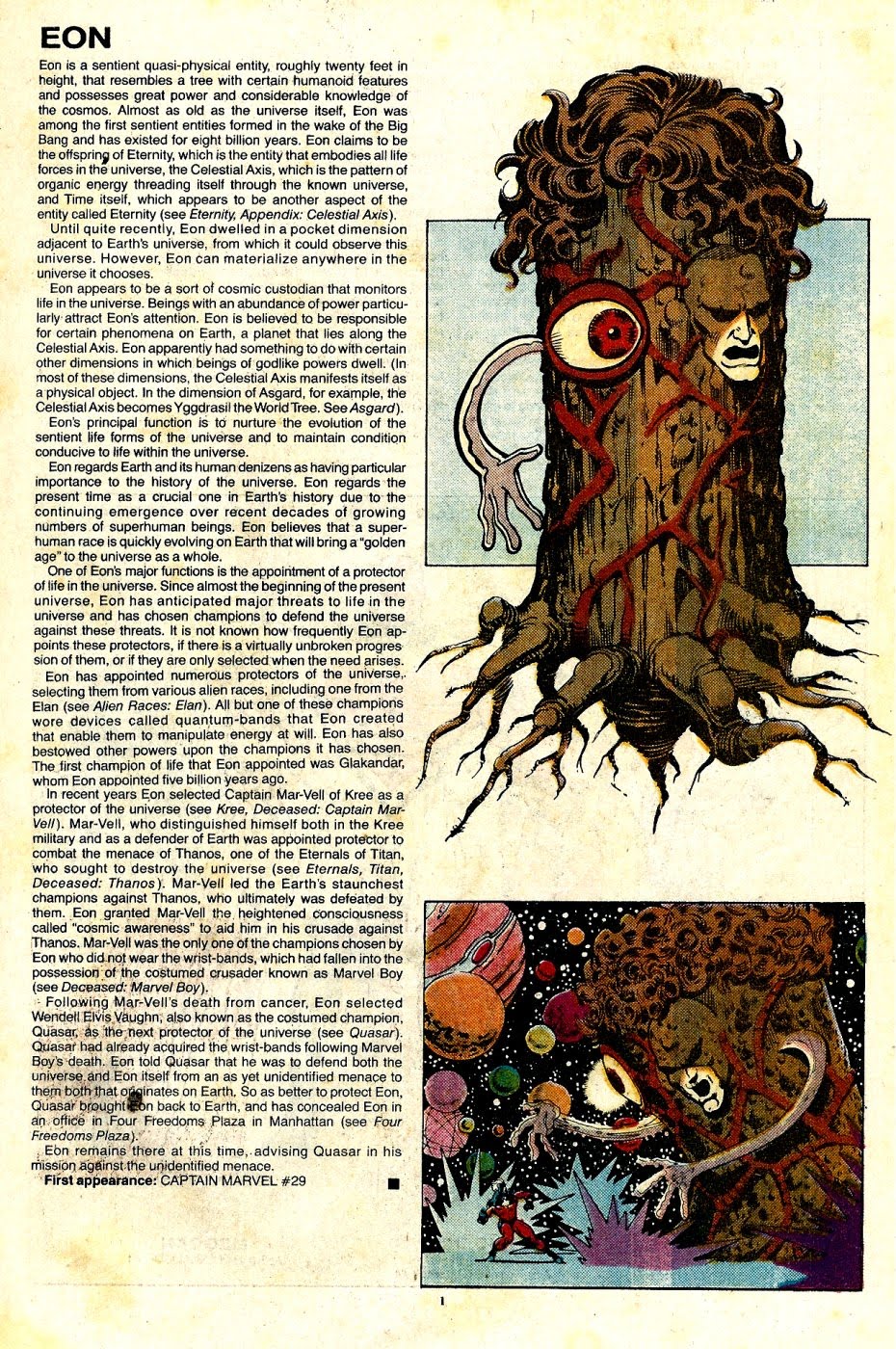 Fichas de Superheroes Marvel y DC: Eon