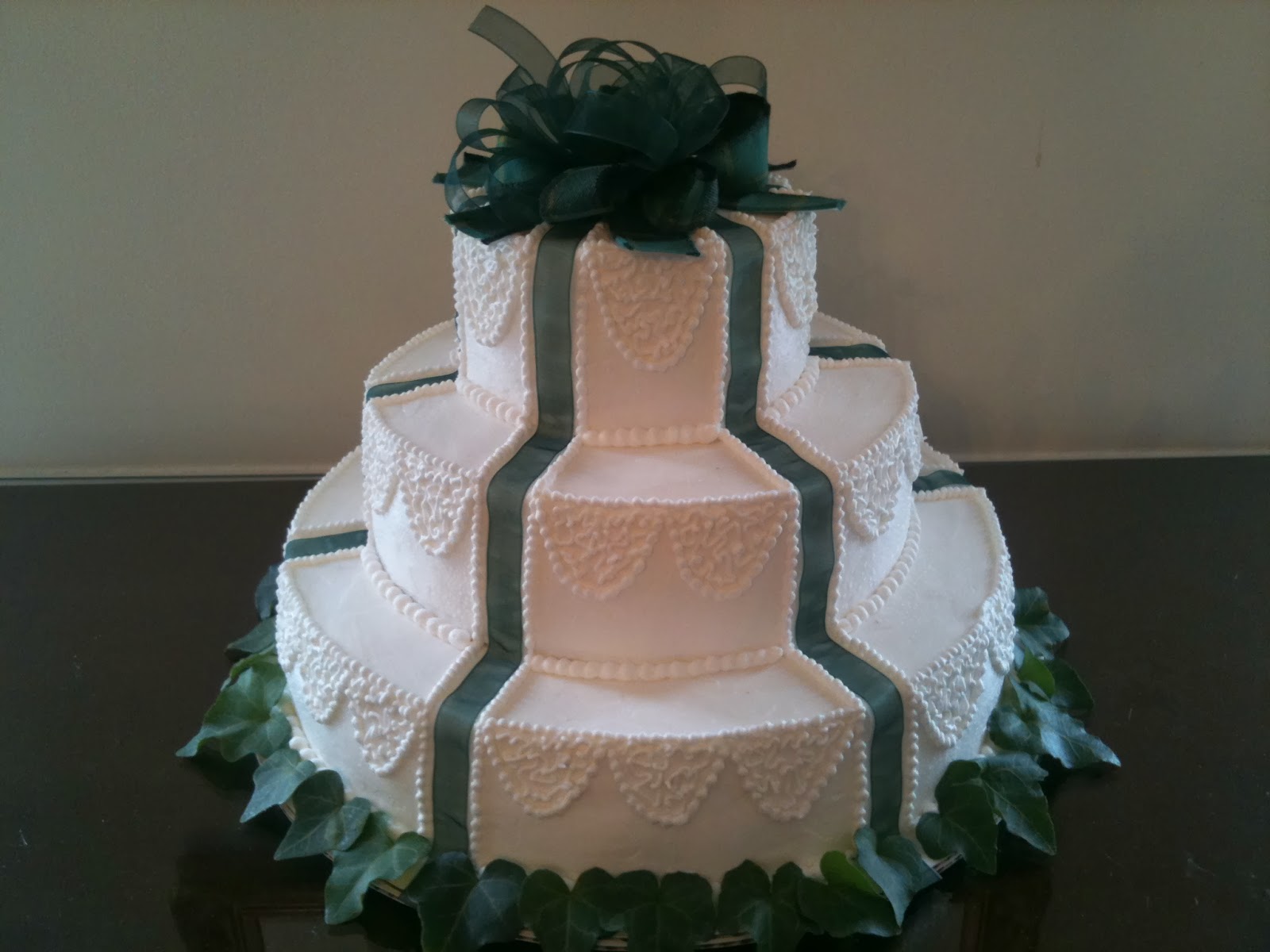 Satin Ribbon Wedding Cakes - Northern VA, DC and MD Catering by Teatime