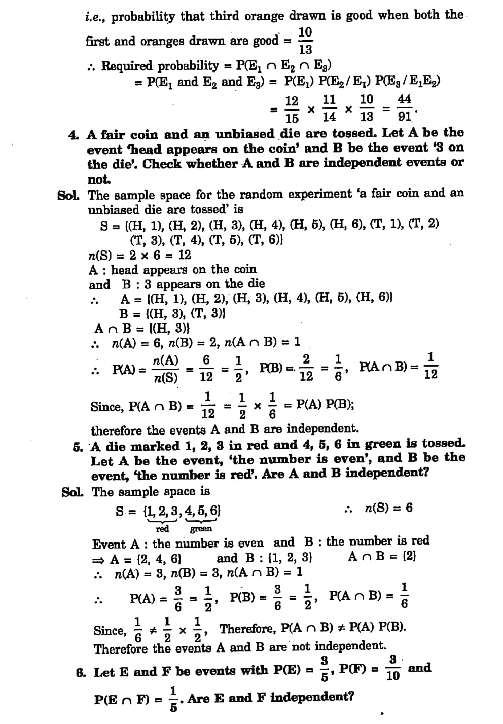 Probability class 12 math - Studypur