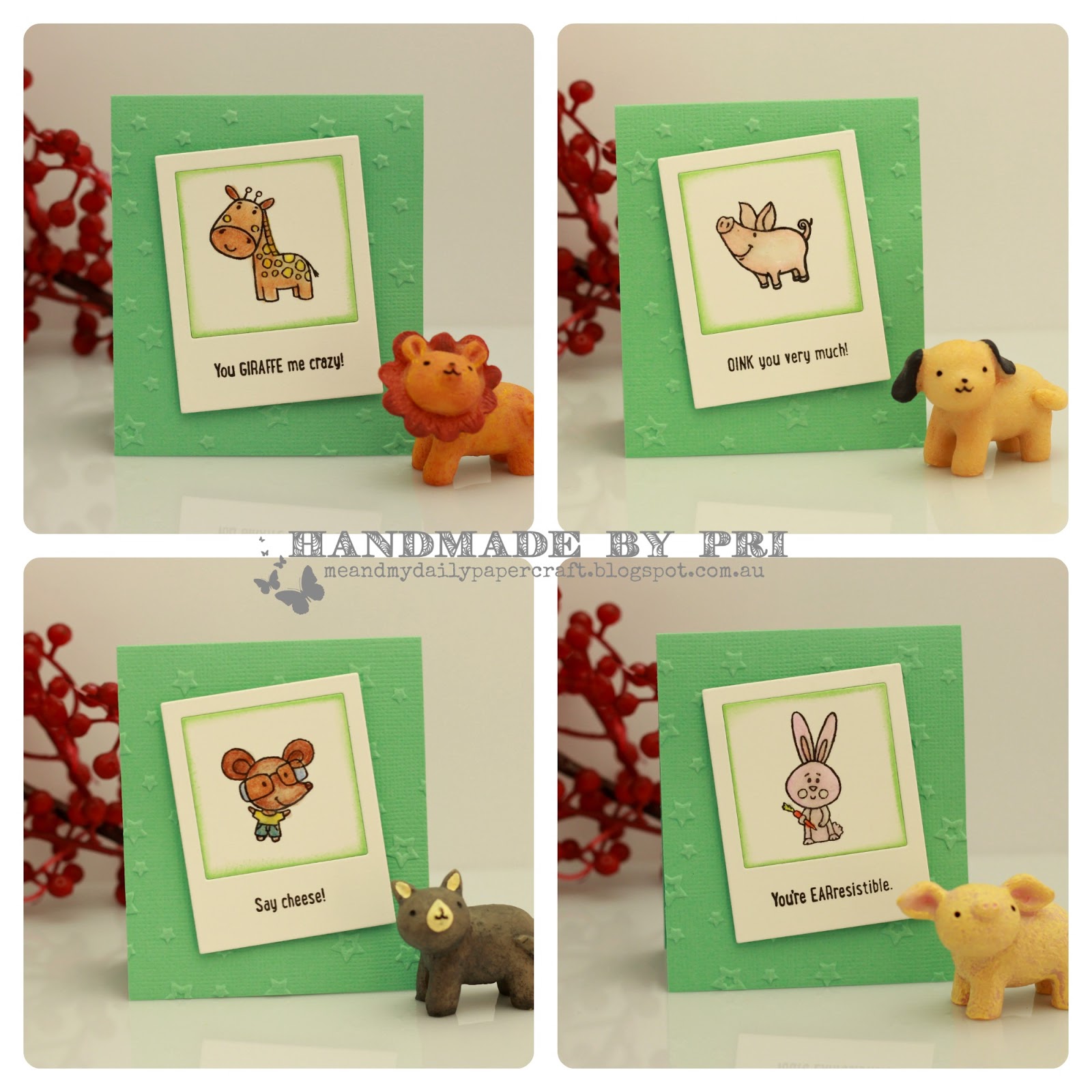 Me And My Daily Papercraft: Animal Pun Cards